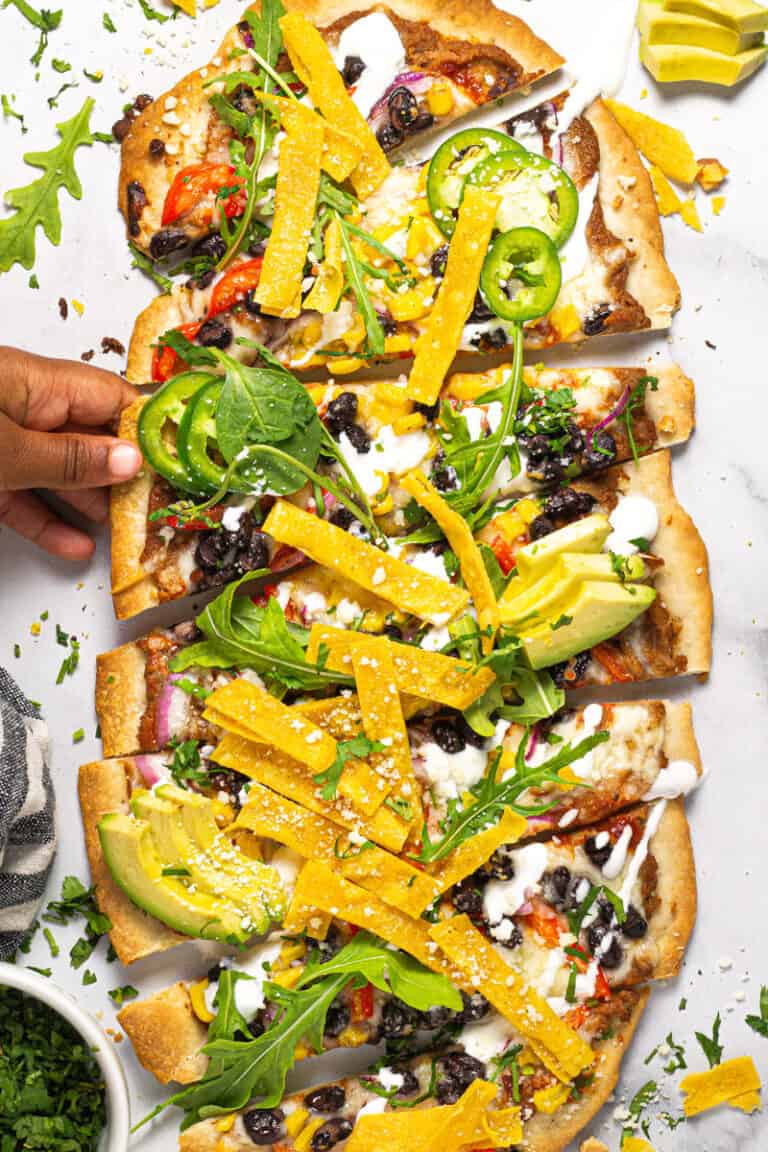 Flatbread Taco Pizza - Midwest Foodie