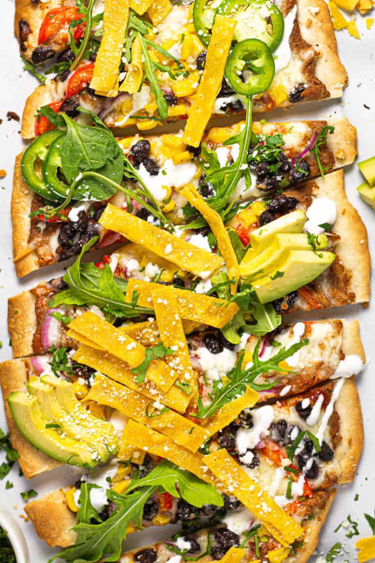 Flatbread Taco Pizza - Midwest Foodie