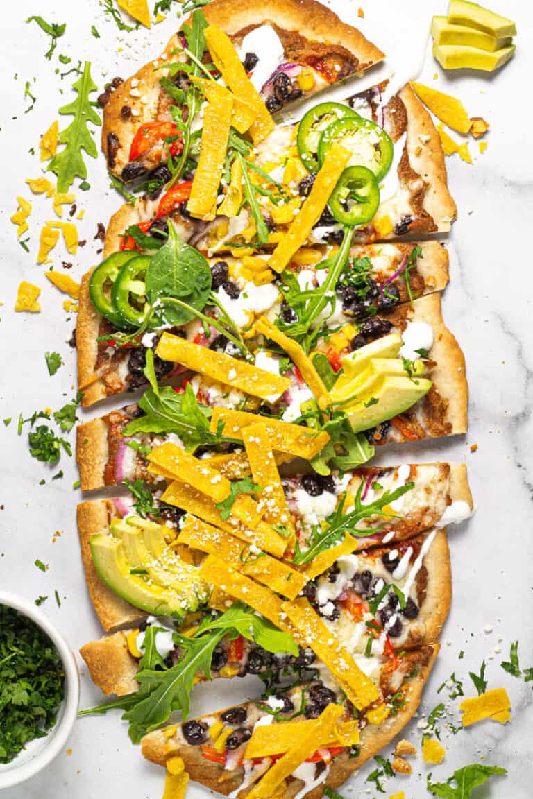 Flatbread Taco Pizza - Midwest Foodie