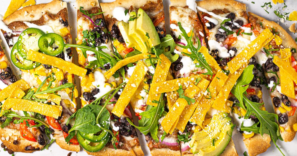 Flatbread Taco Pizza - Midwest Foodie