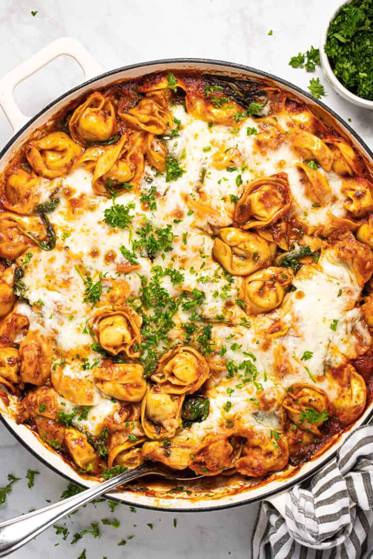 20 Minute Baked Tortellini - Midwest Foodie