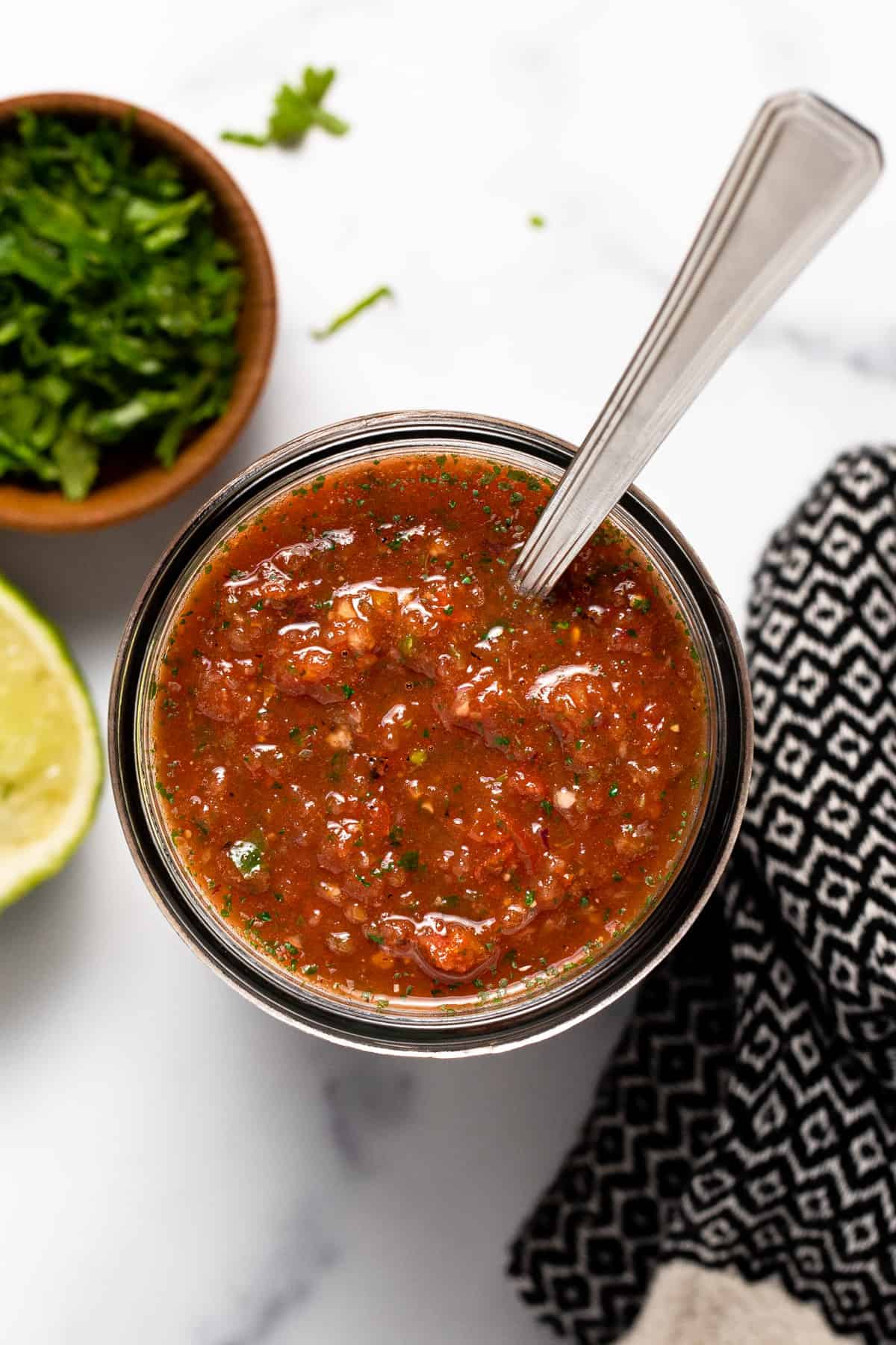 5 Minute Restaurant Salsa Recipe - Midwest Foodie