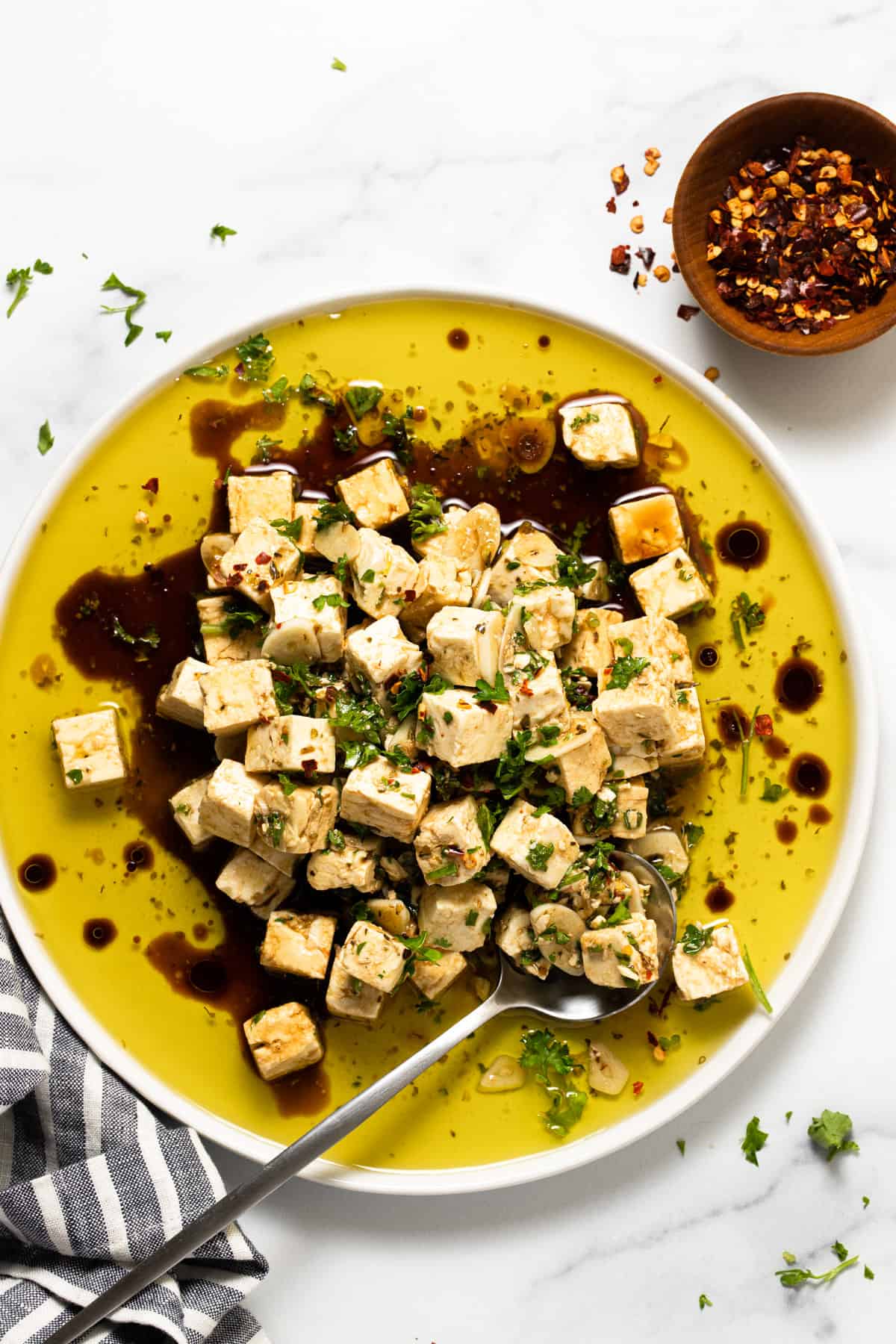 Garlic and Herb Marinated Feta - Midwest Foodie