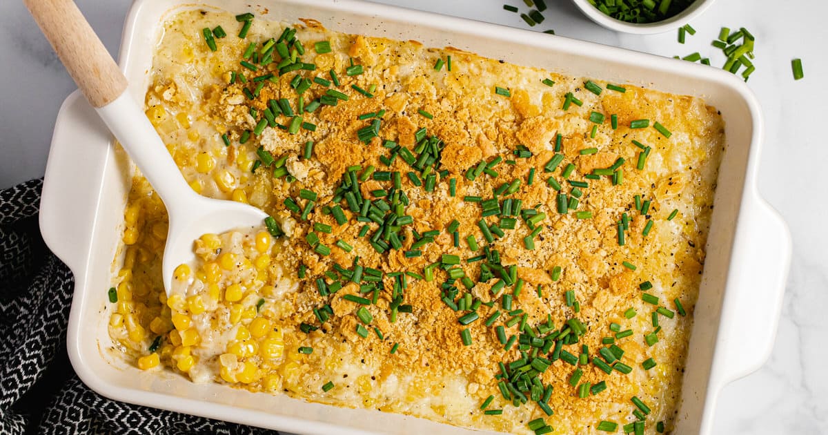 Baked Cheesy Corn Casserole - Midwest Foodie