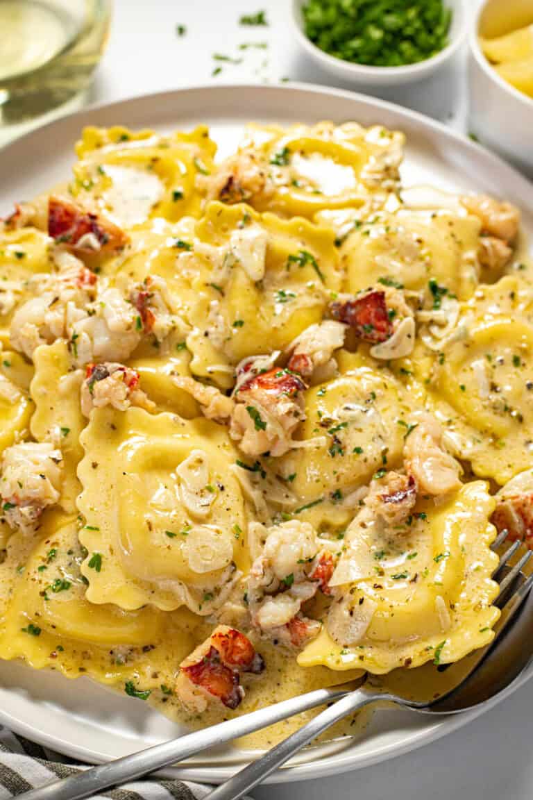 The Easiest Lobster Ravioli Recipe - Midwest Foodie