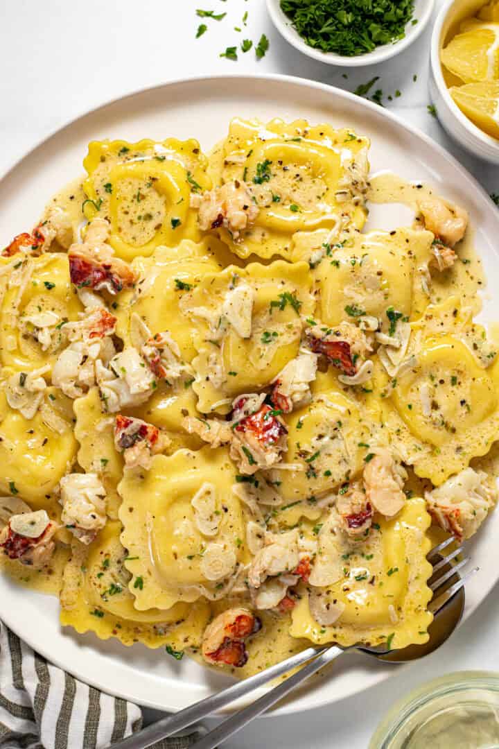 The Easiest Lobster Ravioli Recipe - Midwest Foodie