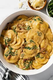 Sun Dried Tomato Ravioli Sauce with Cheese Ravioli - Midwest Foodie