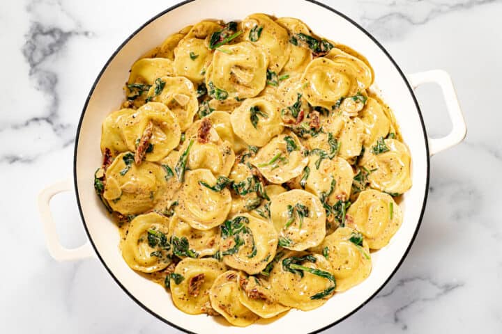 Sun Dried Tomato Ravioli Sauce with Cheese Ravioli - Midwest Foodie