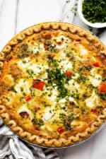 The Easiest Breakfast Quiche Recipe - Midwest Foodie