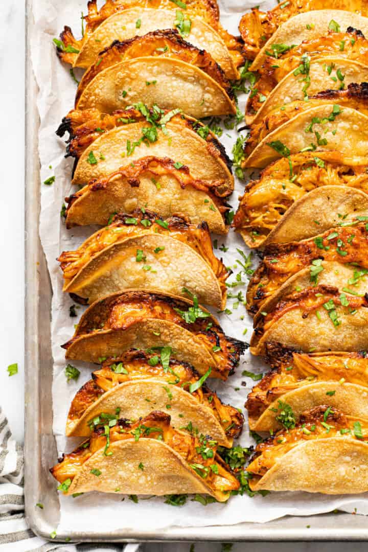 20 Minute Mini Baked Chicken Tacos - Midwest Foodie
