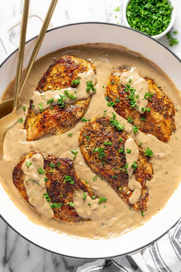 Skillet Chicken with Cream of Mushroom Soup - Midwest Foodie