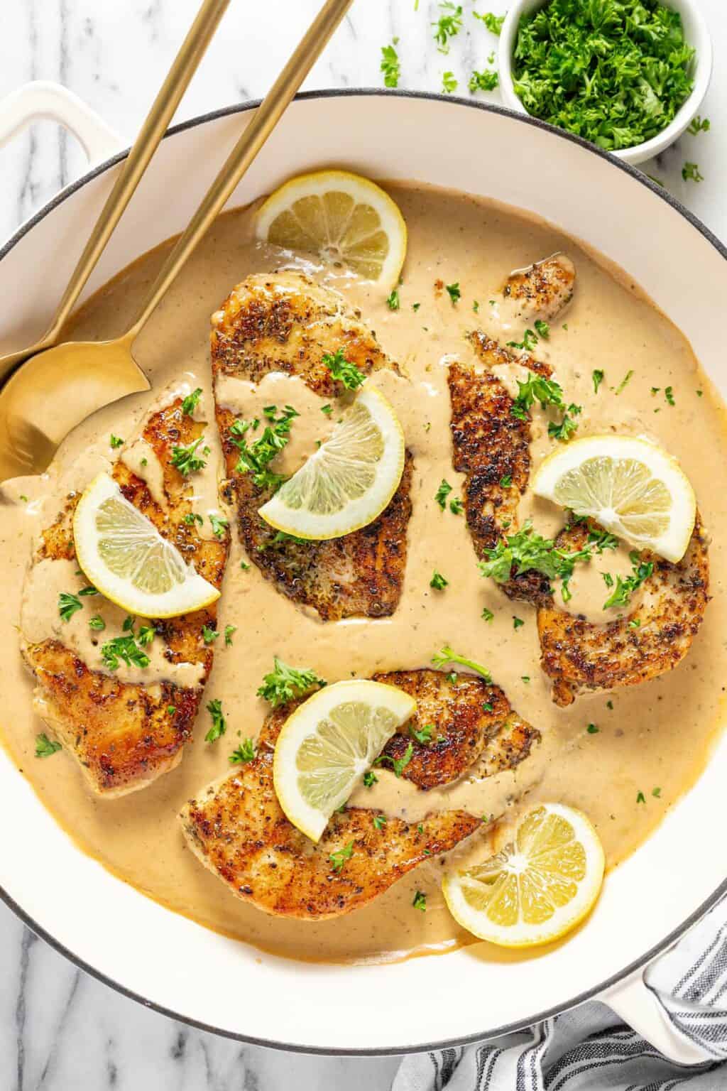 30-Minute Creamy Lemon Chicken - Midwest Foodie