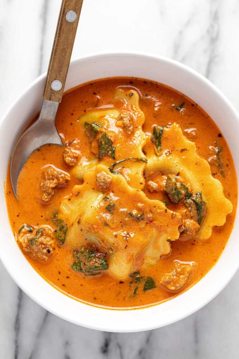Easy One Pot Ravioli Soup - Midwest Foodie