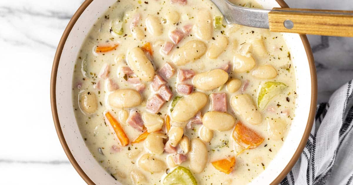 White Bean and Ham Soup Recipe - Midwest Foodie