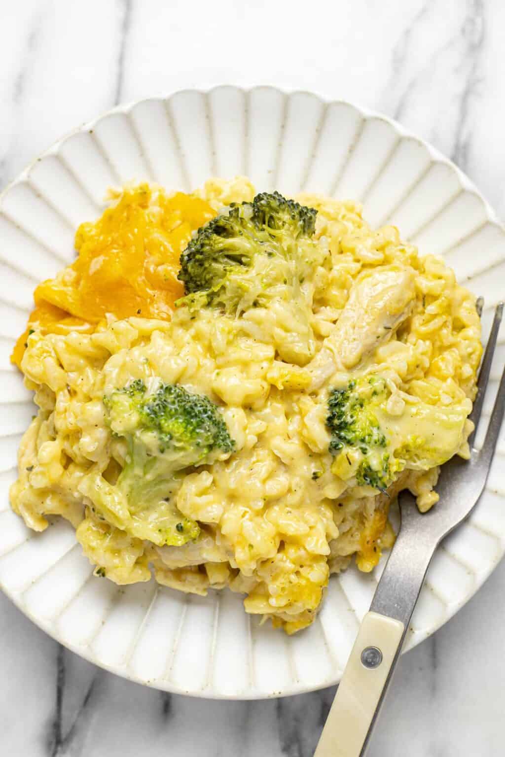 Cheesy Chicken Broccoli and Rice Casserole - Midwest Foodie