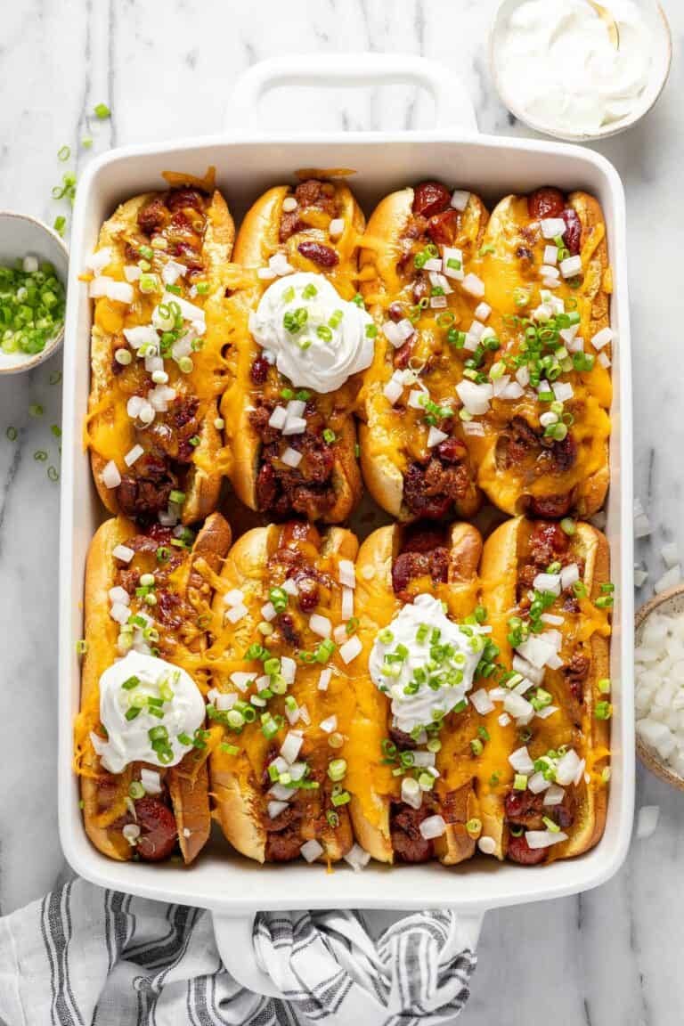 Baked Chili Cheese Dog Recipe - Midwest Foodie