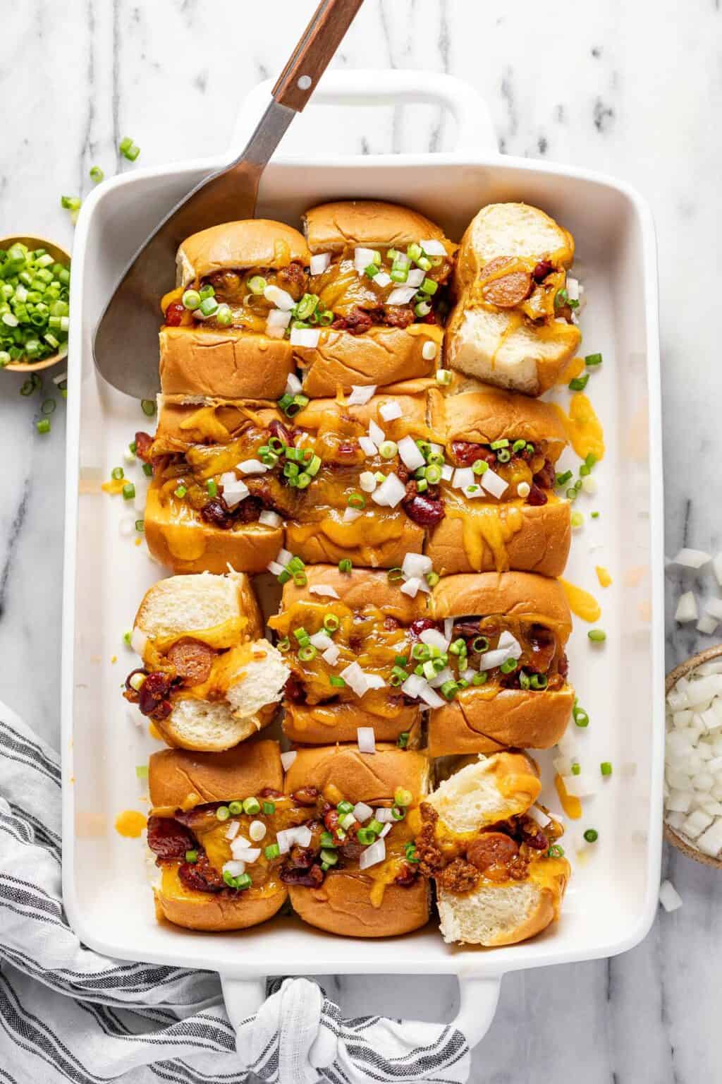 Mini Chili Cheese Dogs - Midwest Foodie