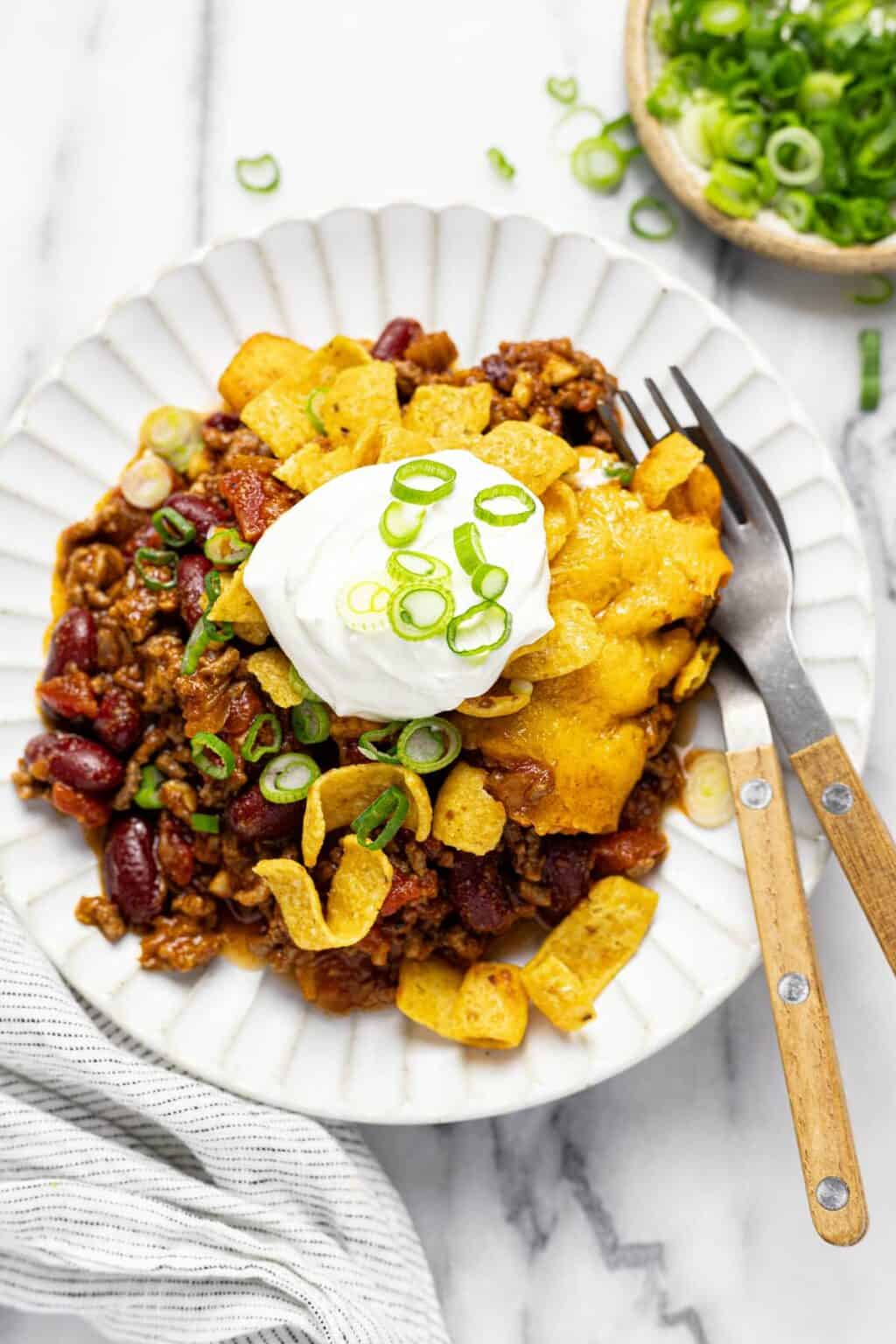 Easy Cheesy Frito Pie Recipe - Midwest Foodie