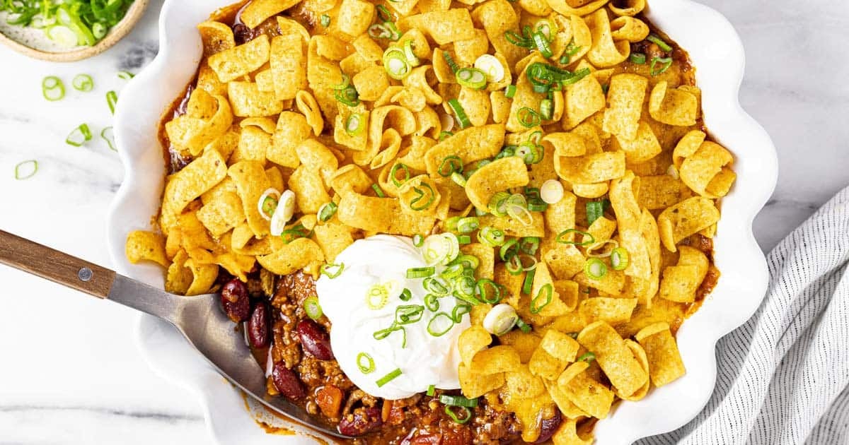 Easy Cheesy Frito Pie Recipe - Midwest Foodie