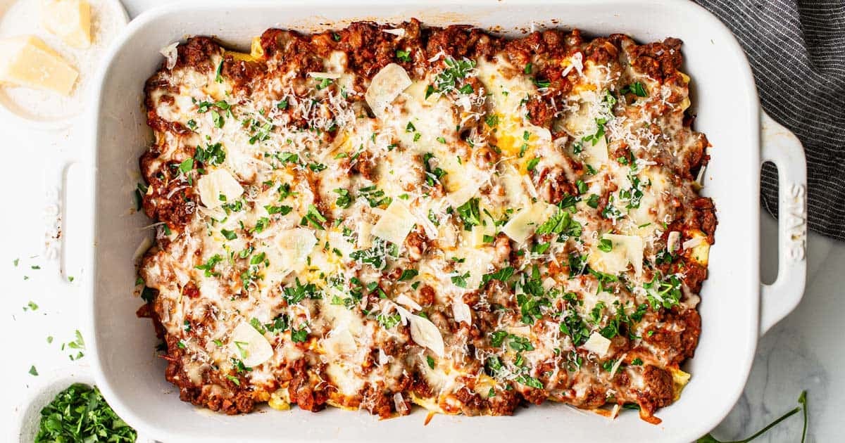 Cheesy Ground Beef Stuffed Shells - Midwest Foodie