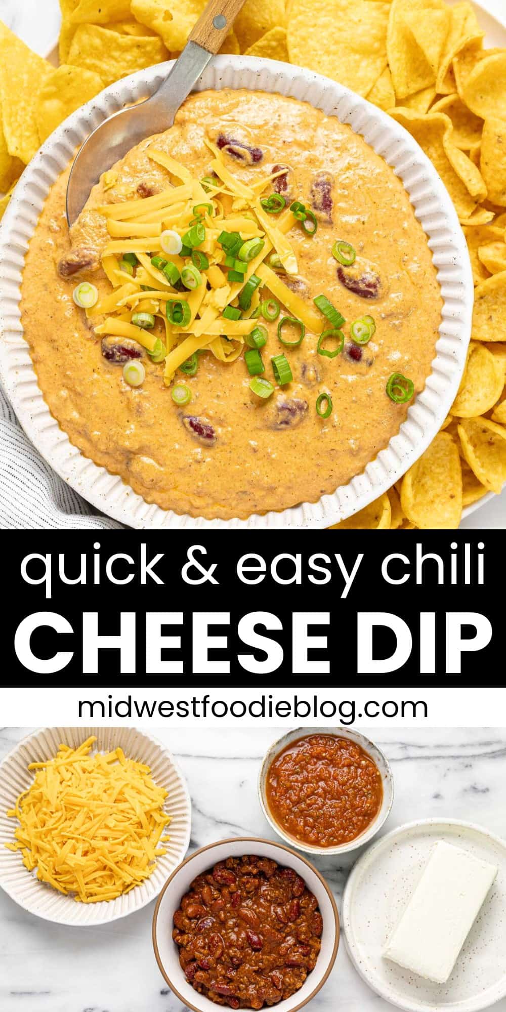 Easy Chili Cheese Dip (No Velveeta) - Midwest Foodie