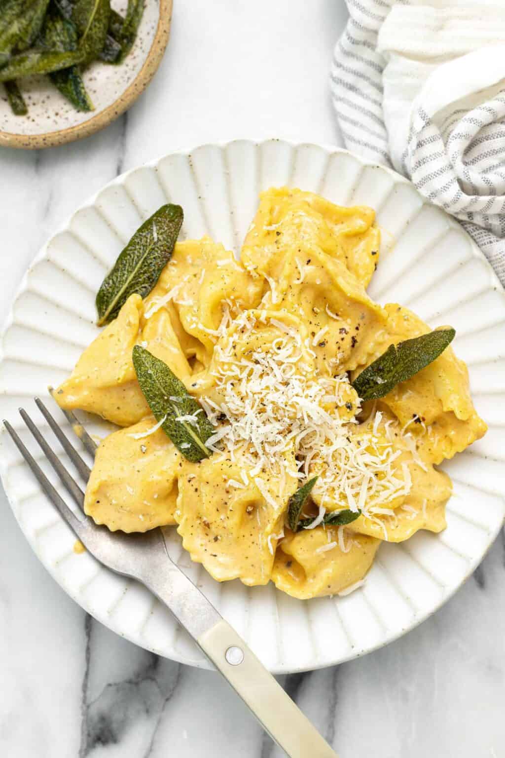 Brown Butter and Sage Pumpkin Pasta - Midwest Foodie