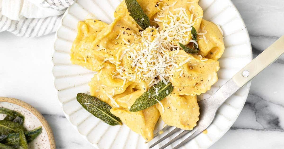 Brown Butter and Sage Pumpkin Pasta - Midwest Foodie