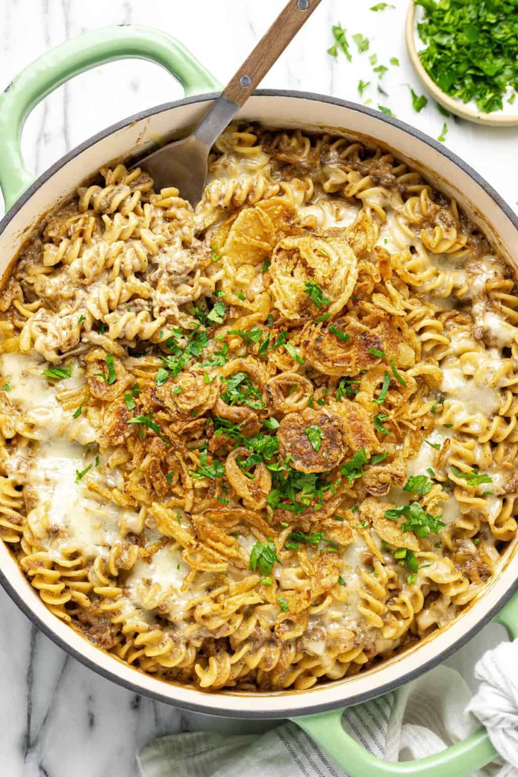 French Onion Pasta - Midwest Foodie