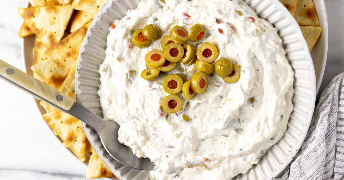 10-Minute Olive Dip Recipe - Midwest Foodie